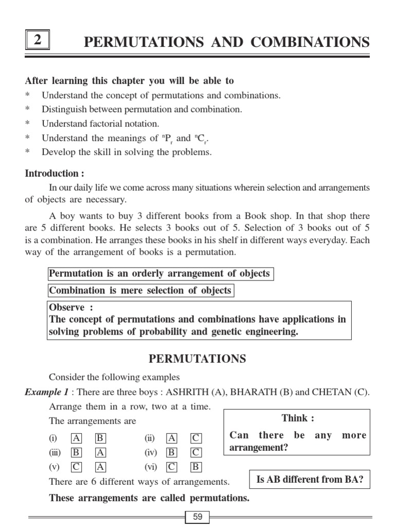 English Class X Maths Chapter02 | PDF | Permutation | Teaching Mathematics