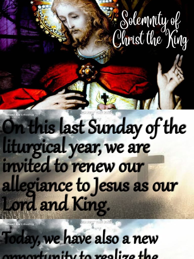 Solemnity of Christ the King (8AM) | PDF | God In Christianity | God ...