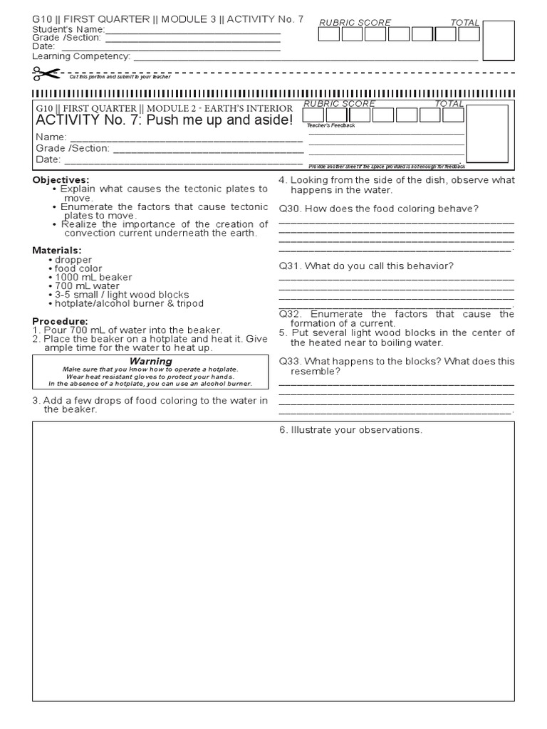 K10 Quarter 1 Module 2 Activity No. 7 | PDF | Nature