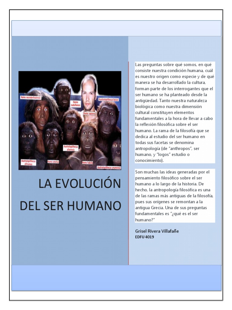 La Evolución Del Ser Humano (2021) | PDF