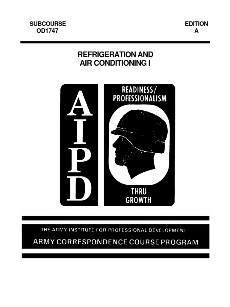 US Army Course - Refrigeration and Air Conditioning (Courses 1 - 4 ...