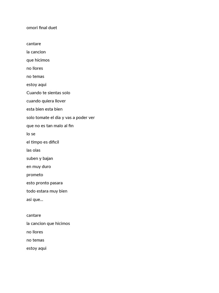 Omori Final Duet | PDF