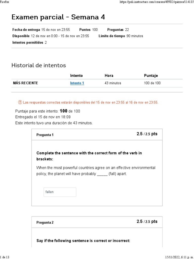 Examen Parcial - Semana 4 Esp - Segundo Bloque - Virtual - Ingles General Vii - (Grupo b02) | PDF