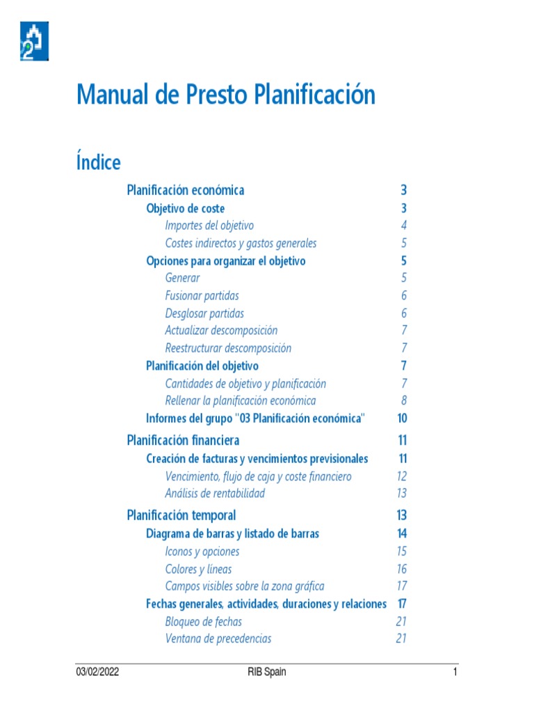 Manual de Presto Planificacion | PDF