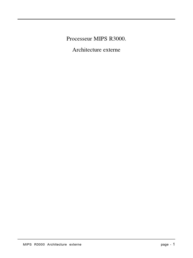 Mips - Externe Modifié | PDF