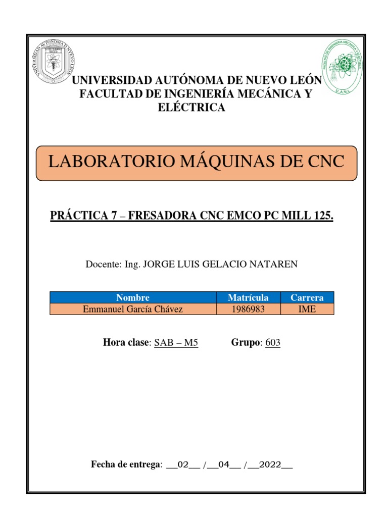 Práctica De Laboratorio Sobre La Operación Y Programación De La