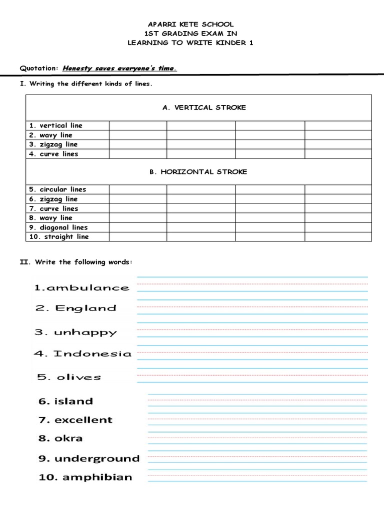Test Paper For k1 | PDF