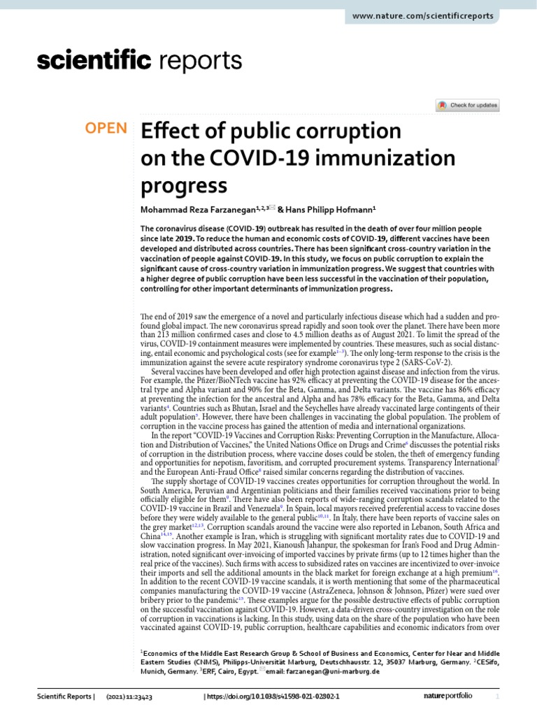 Effect of Covid and Corruption | PDF | Political Corruption | Corruption