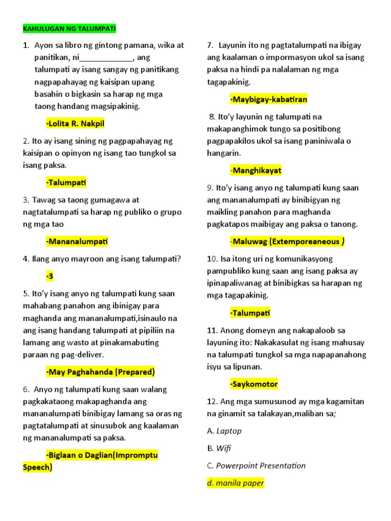 Prefi Sanaysay | PDF