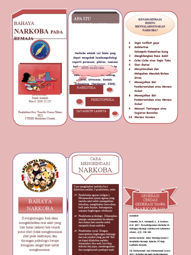 Leaflet Bahaya Narkoba Pada Remaja SANTI | PDF