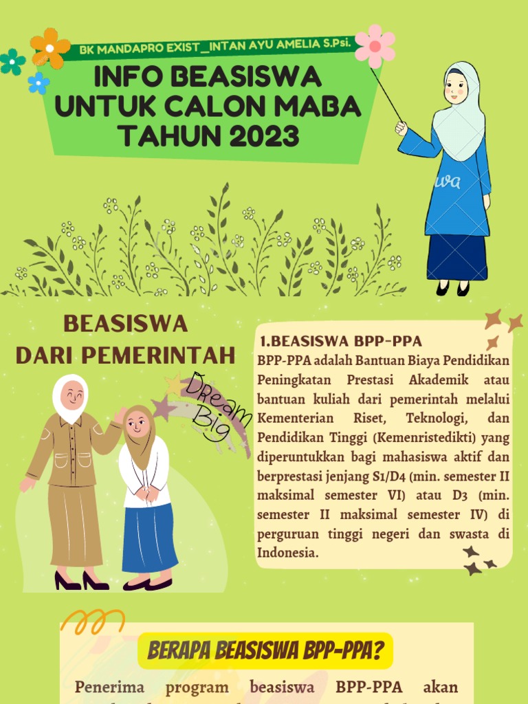 Info Beasiswa Untuk Calon Maba | PDF