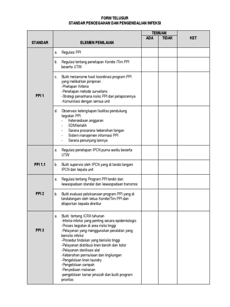 Form Telusur Ppi | PDF