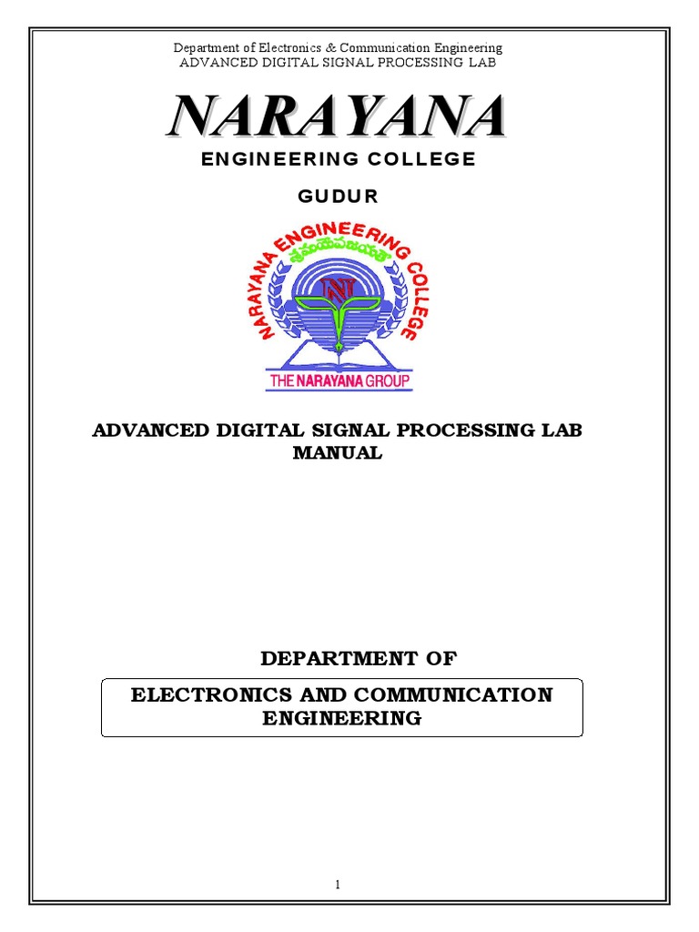 Adsp Lab Manual-1 | PDF | Digital Signal Processing | Signal Processing