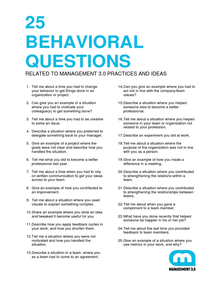 Behavioral-Questions | PDF