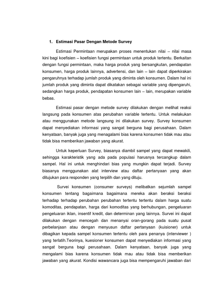 Estimasi Permintaan | PDF