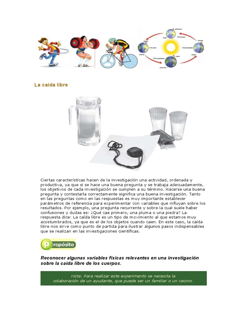 Caida Libre Experimento | PDF | Science