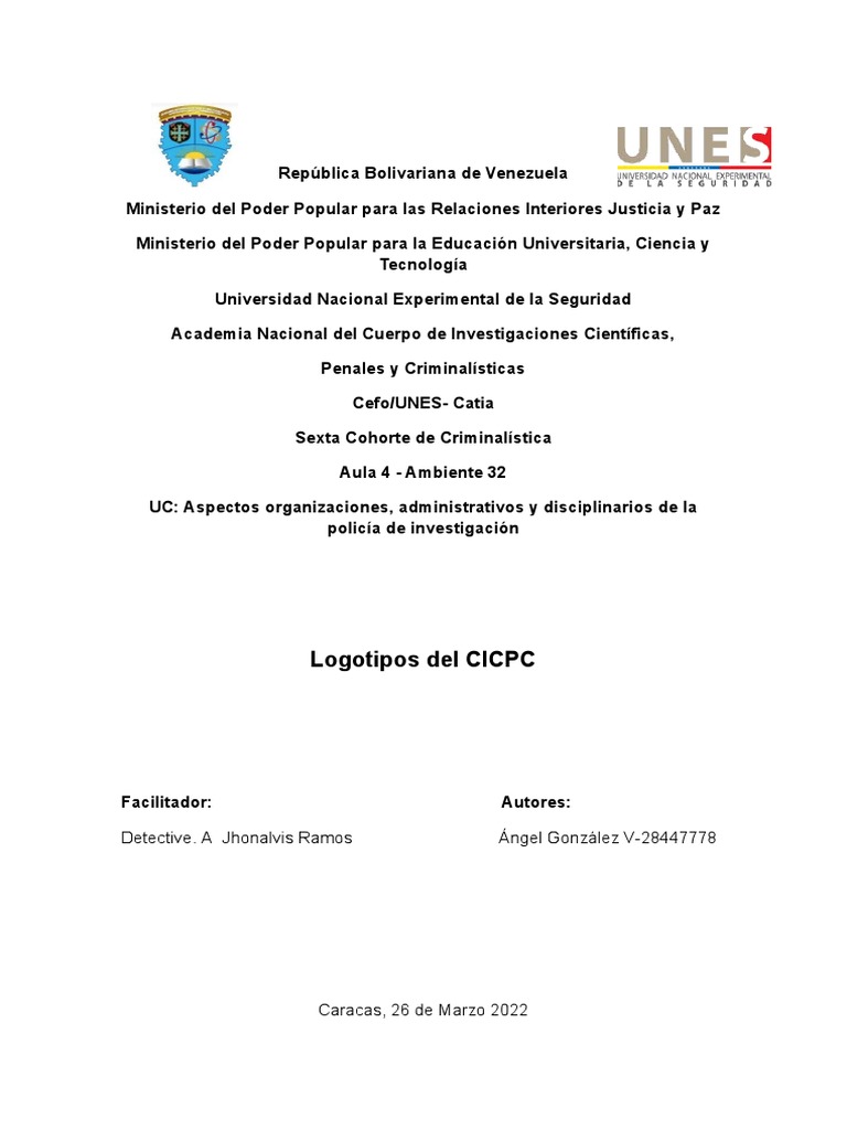 Logotipos Del CICPC | PDF