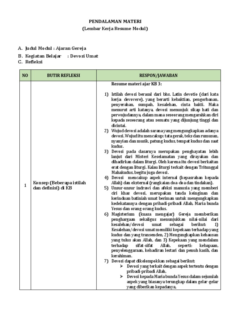 Resume KB 3 Yosephina Fatija Odom | PDF