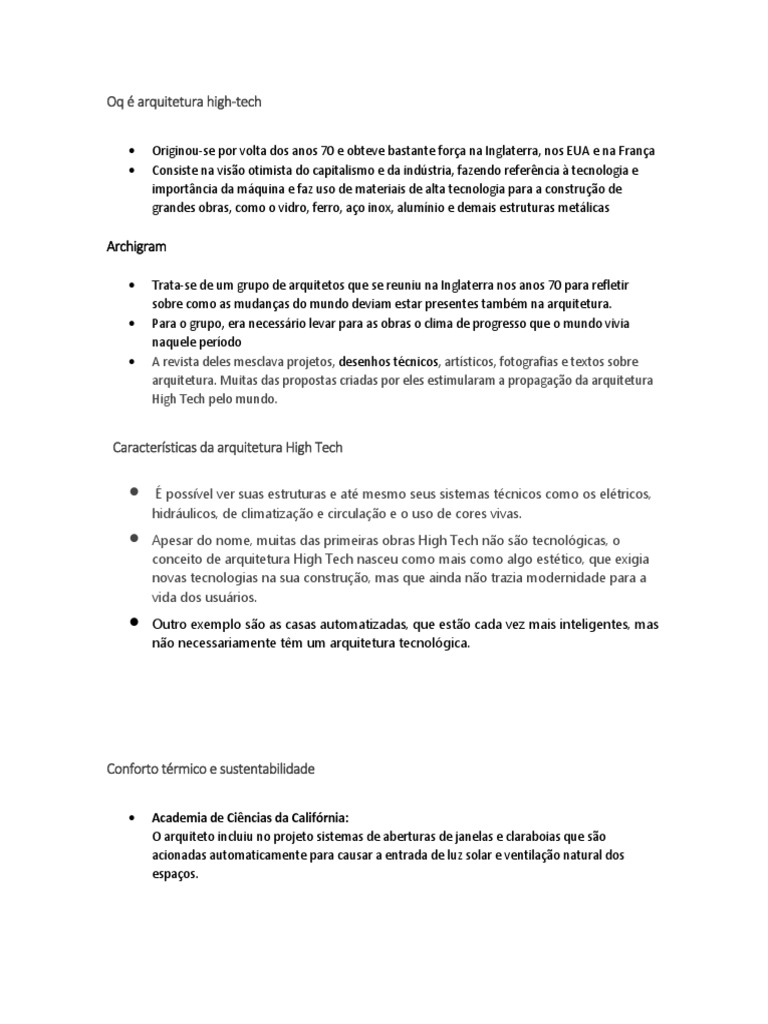 Entendendo a Arquitetura High-Tech | PDF | Technology & Engineering