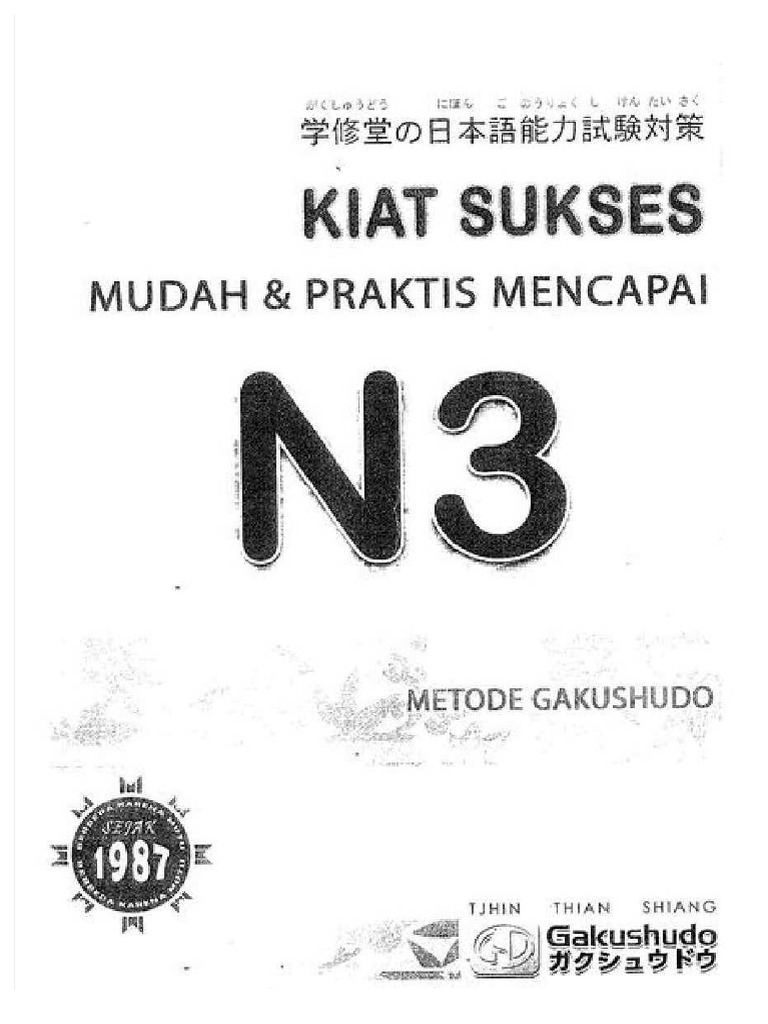 PDF Metode Gakushudo Kiat Sukses n3 Intro 1pdf Compress | PDF