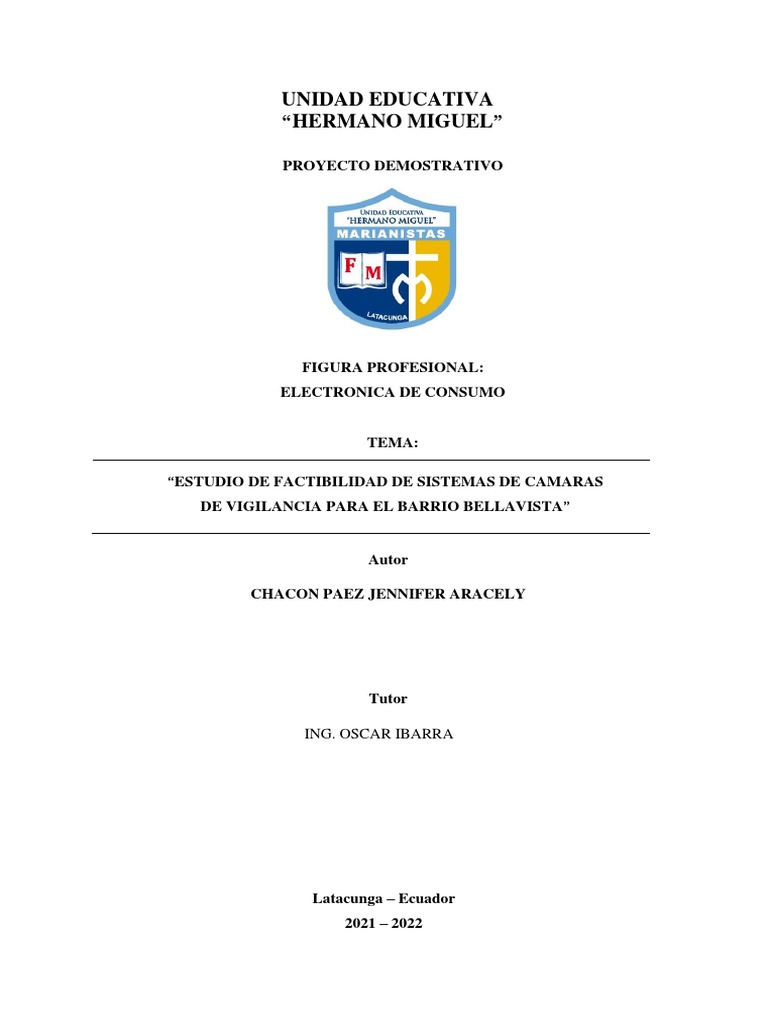 Proyecto-2021-2022 JENNIFER PAEZ Corre | PDF | Circuito cerrado de ...