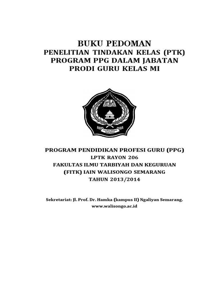 Pedoman PTK PPG IAIN Walisongo Semarang | PDF