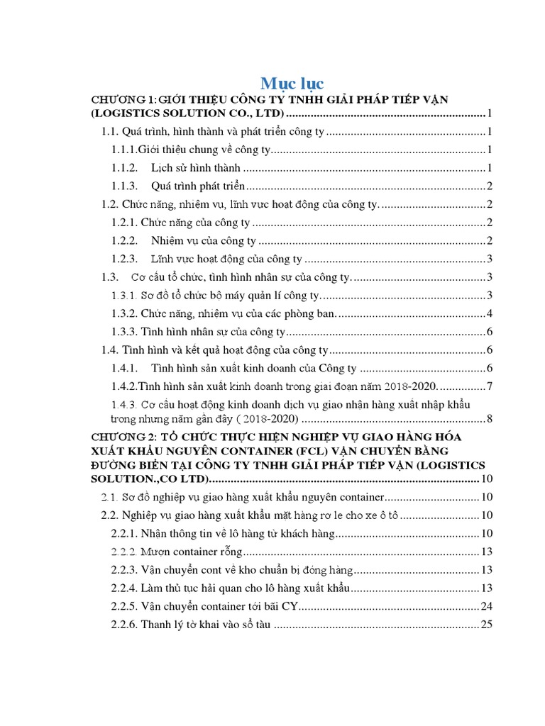 To Chuc Thuc Hien GN-XK - FCL | PDF