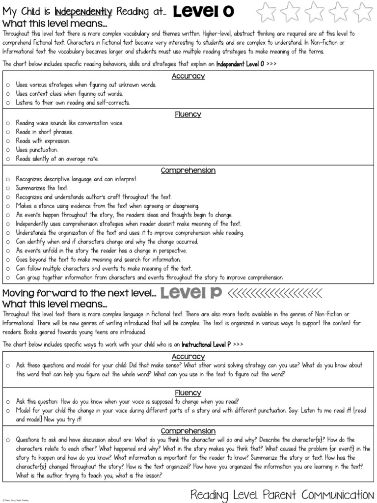 Reading Levels O-Q | PDF