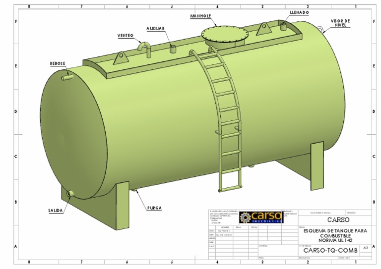 Esquema de Tanque de Combustible UL 142 | PDF