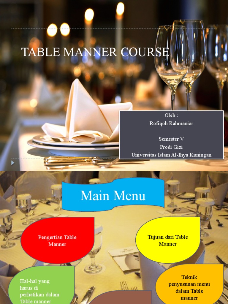 Table Manner Course | PDF