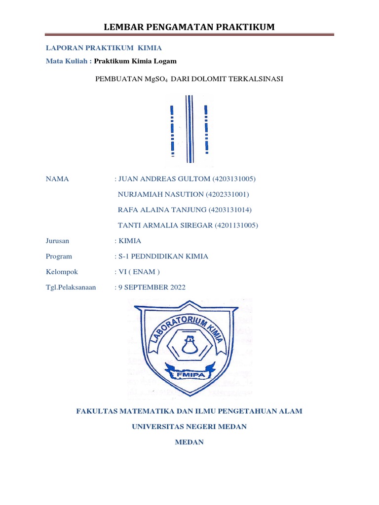 Laporan Praktikum Logam Kel 6 | PDF