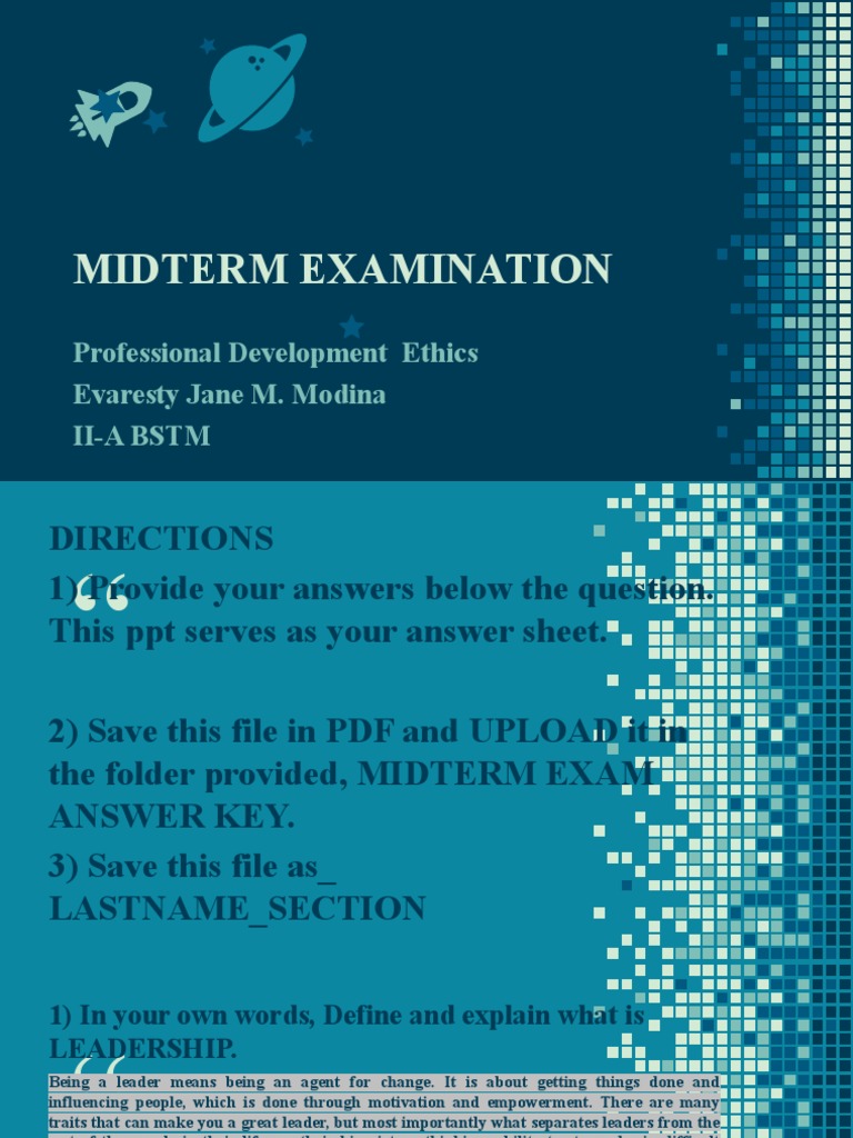 Midterm Exam - Professional Devt and Applied Ethics | PDF