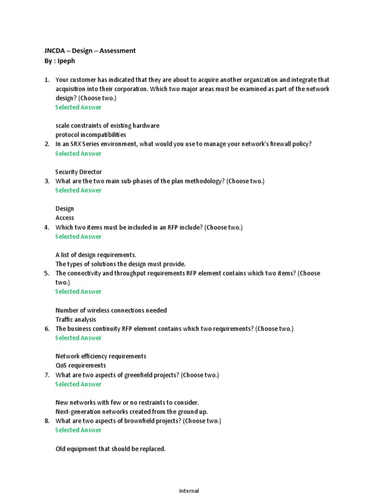 JNCDA - Assessment | PDF | Computer Network | Virtual Private Network