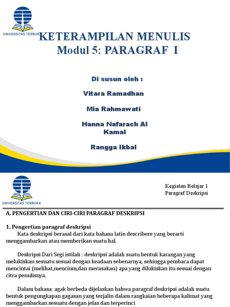 Keterampilan Menulis Modul 5 Pdf