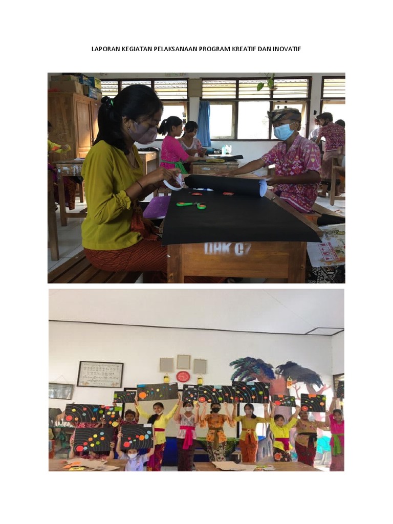 LAPORAN KEGIATAN PELAKSANAAN PROGRAM KREATIF DAN INOVATIF | PDF