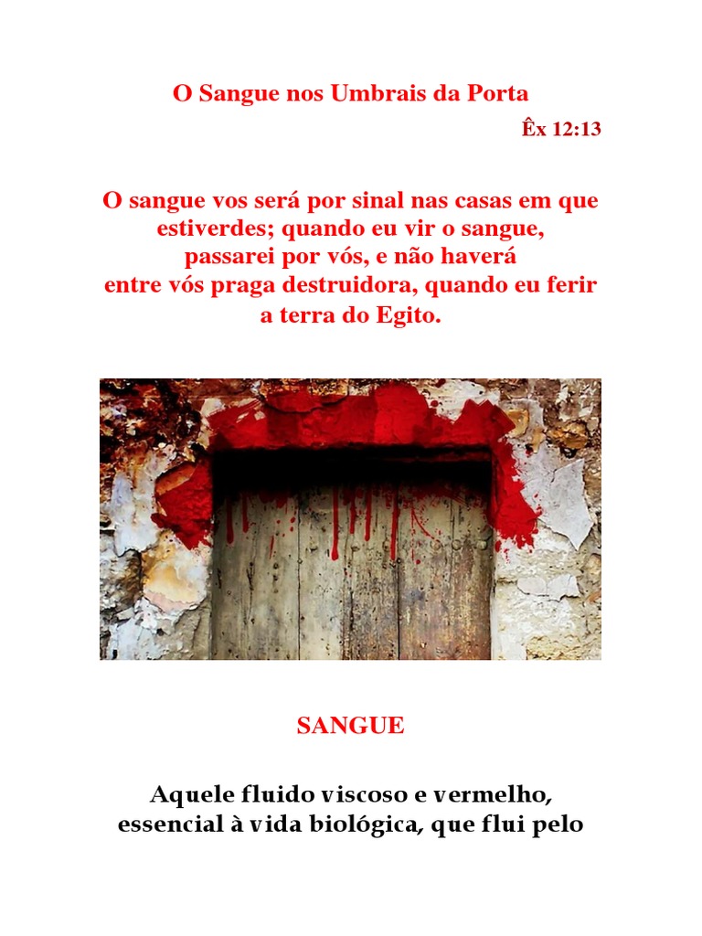 O Sangue Nos Umbrais Da Porta | PDF