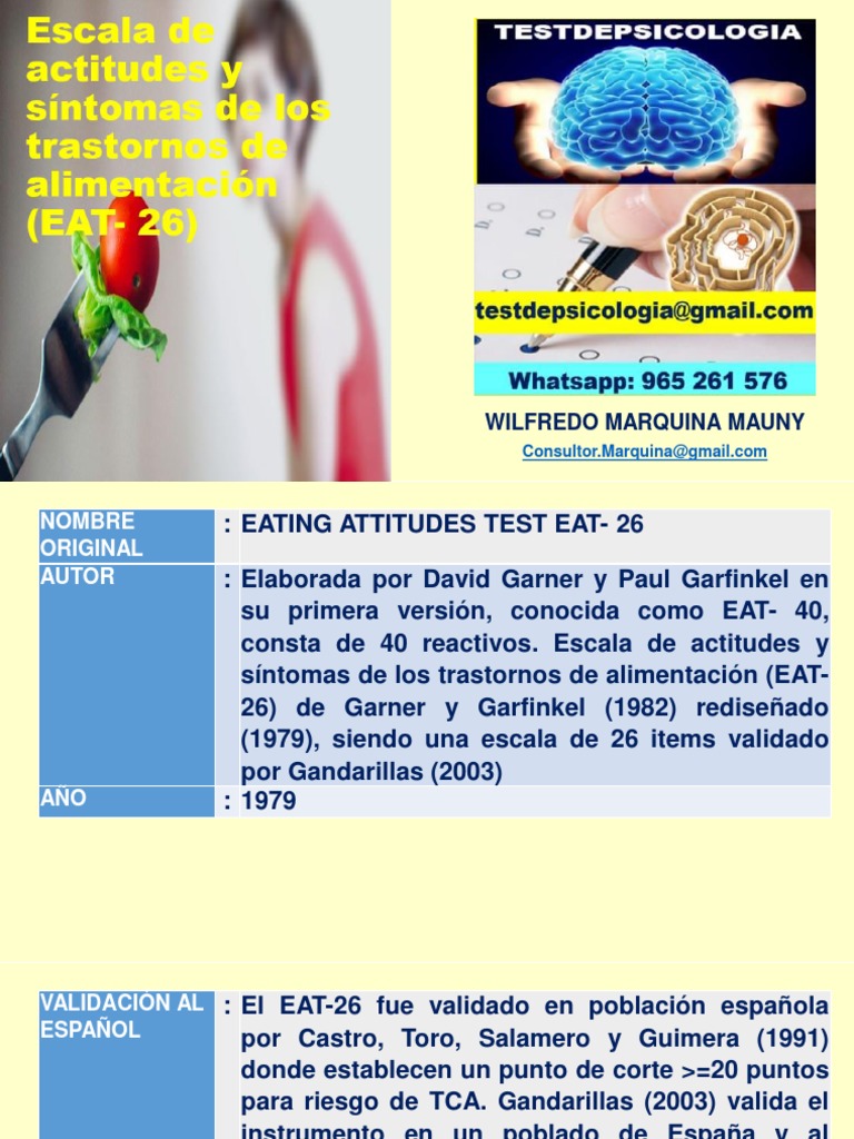 Test de Alimentacion Eat 26 | PDF