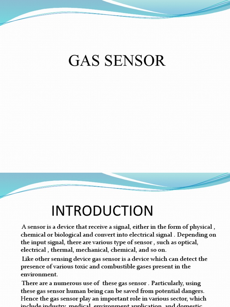 Overview of Gas Sensors and Applications | PDF
