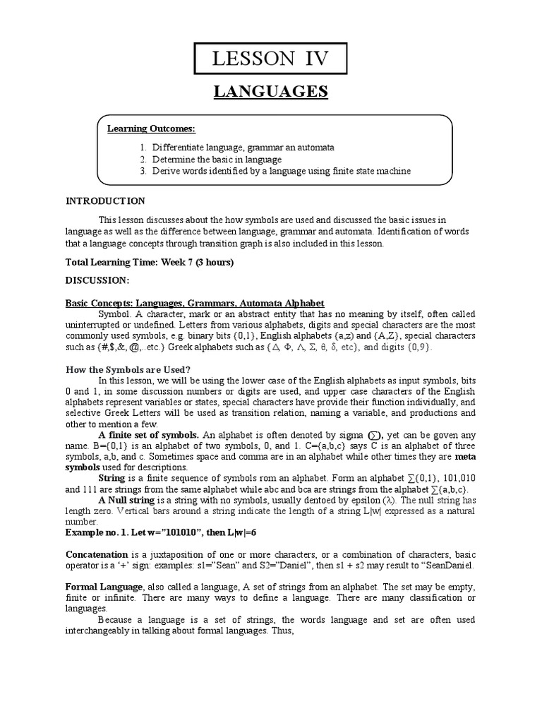 Lesson 4 2nd Release Pdf String Computer Science Syntax