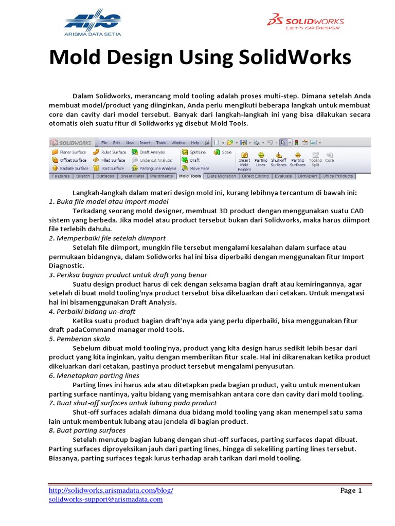 Mold Design Using SolidWorks | PDF