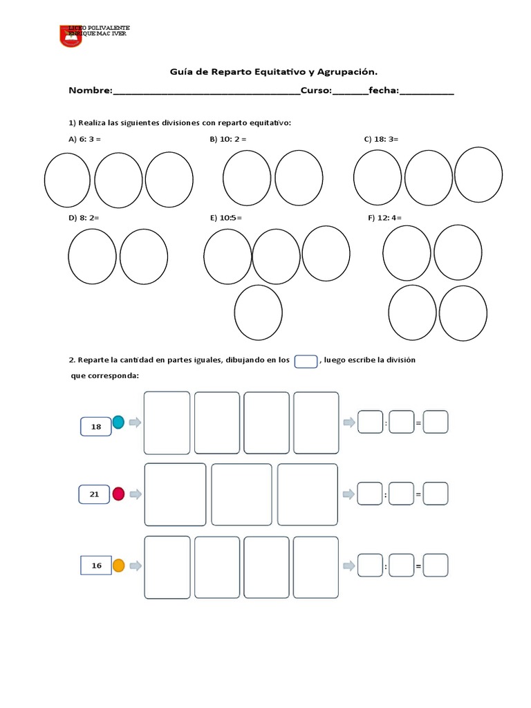 Guía de Reparto Equitativo y Agrupación | PDF