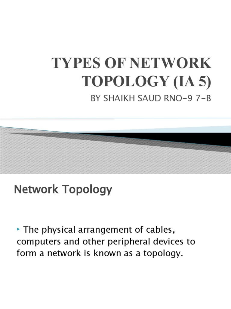 Types of Network Topology (Ia 5) by Shaikh Saud Rno 9 7-b | PDF