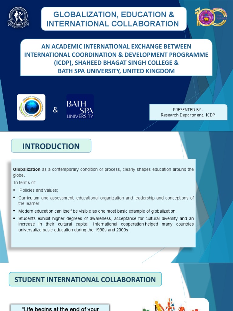 ICDP Main Prsentation | PDF | International Student | University