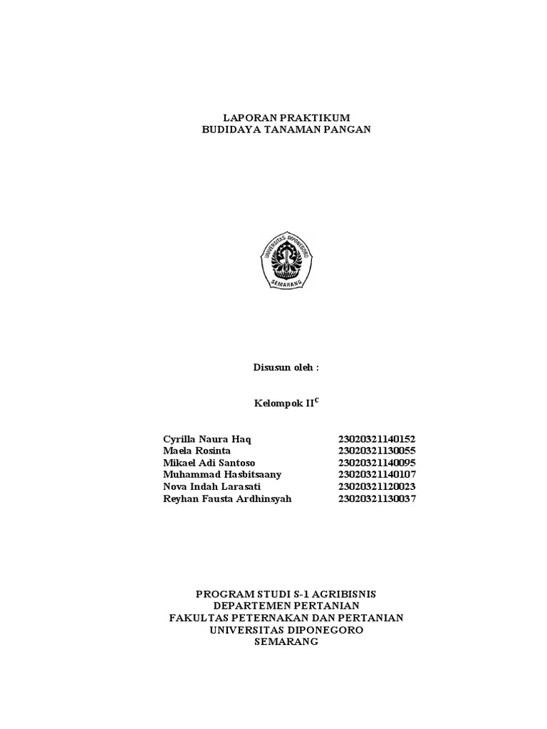Format Laporan Praktikum TPTP-BTP 2022 | PDF