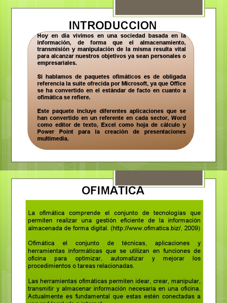Introduccion A La Ofimatica | PDF | Software de la aplicacion | Internet