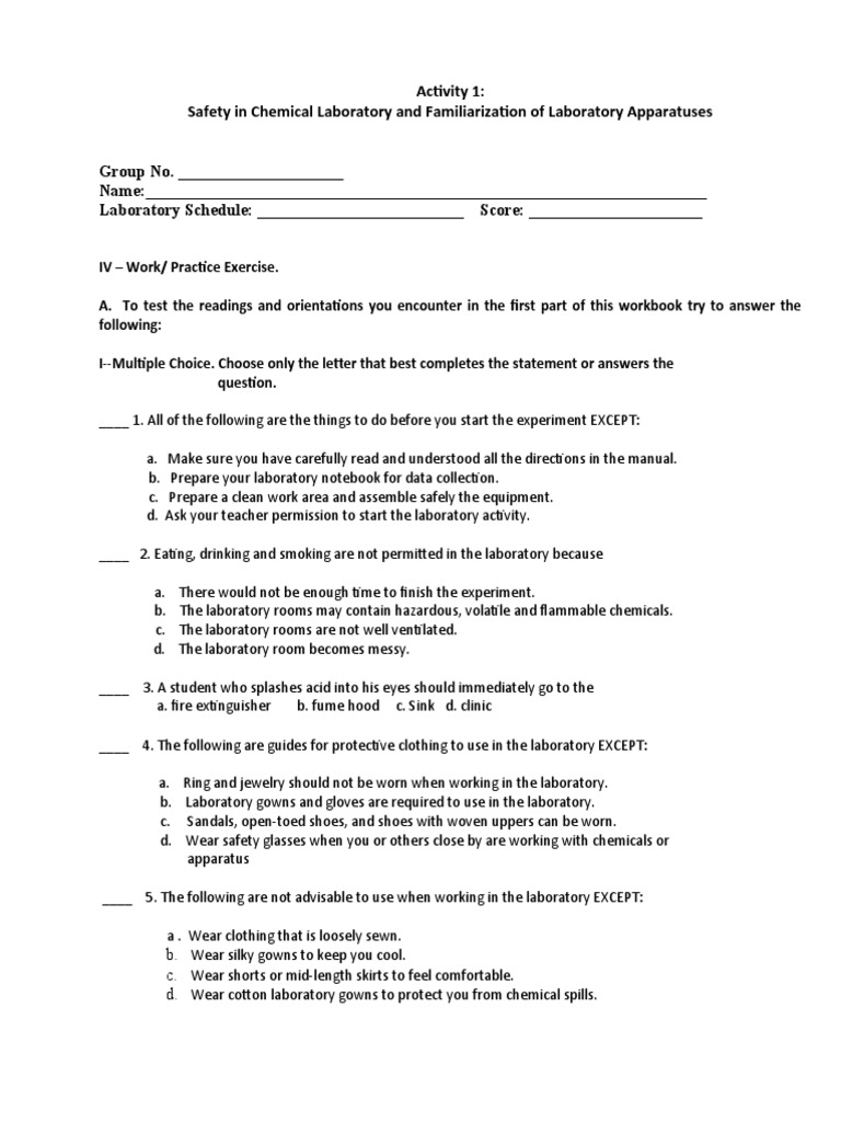 Answer Sheet For Activity 1 | PDF | Science & Mathematics