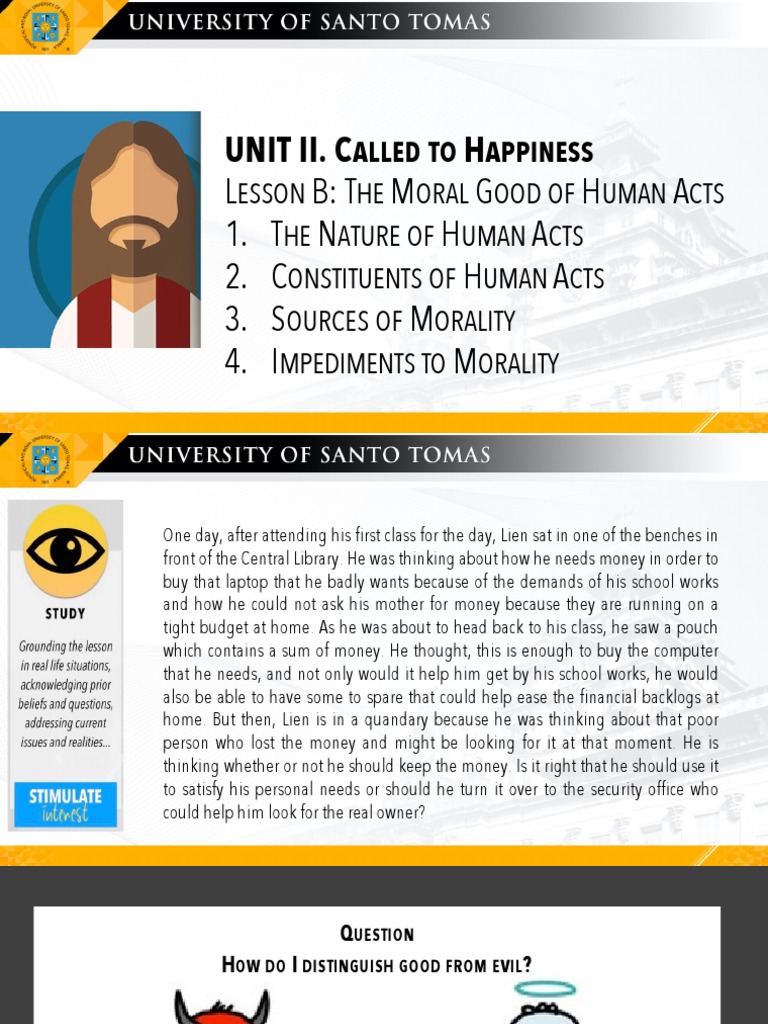 6 - The Moral Good of Human Acts | PDF | Utilitarianism | Intention