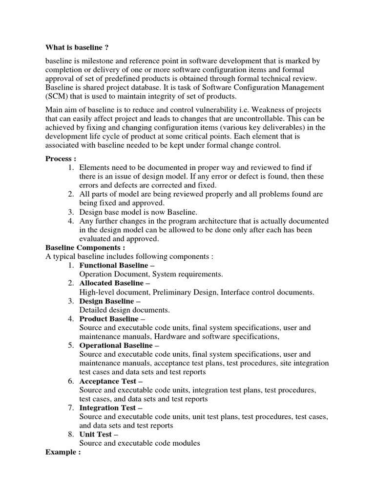 What Is Baseline | PDF
