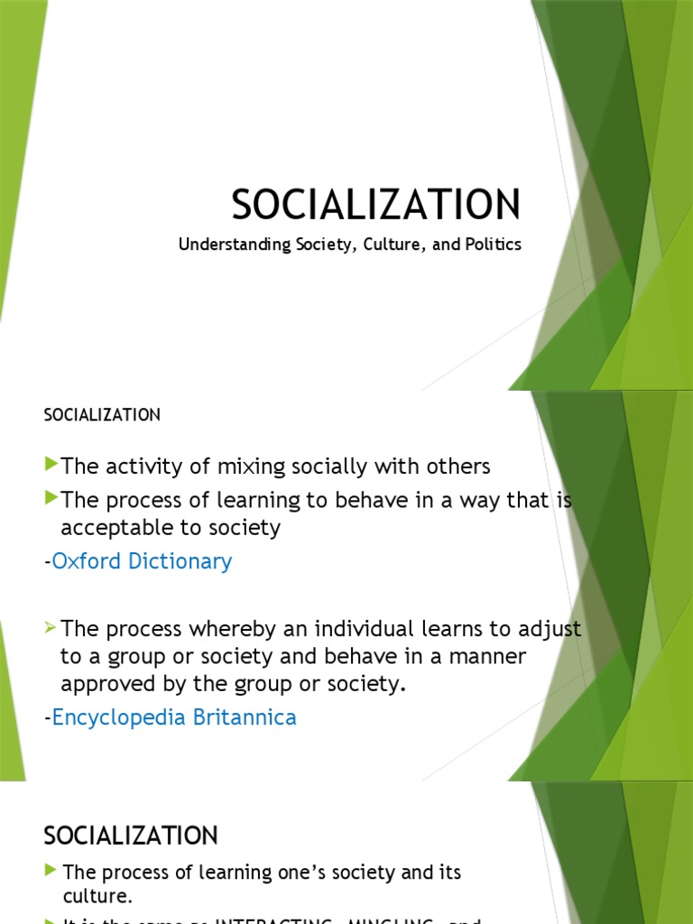 Lesson 5 Socialization | PDF