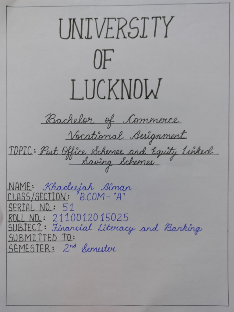 Financial Literacy and Banking Assignment | PDF